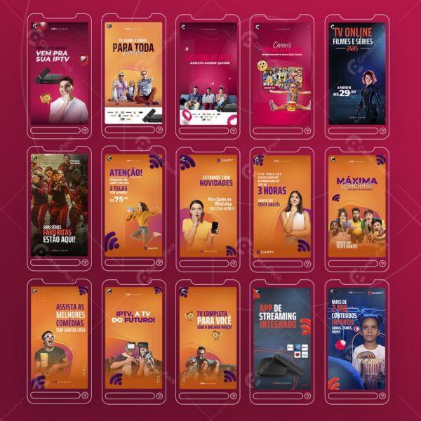 Pack 50 Artes editáveis no canva - Iptv +Stories - Canal dos Pack
