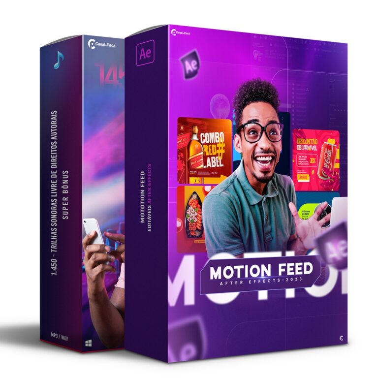 Pack 110 Motion feed animado editável After effects AE - Canal dos Pack