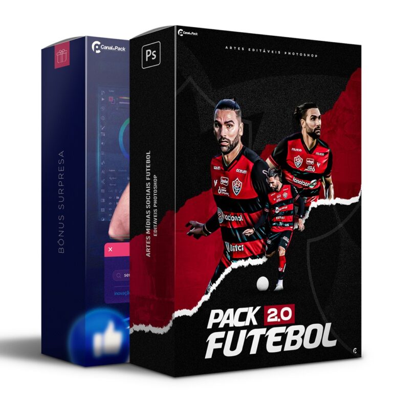 Pack 770 Artes editáveis - Futebol 2.0 Photoshop psd - Canal dos Pack